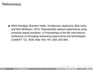 Lab 5: Interconnecting a Datacenter using Mininet | PPT