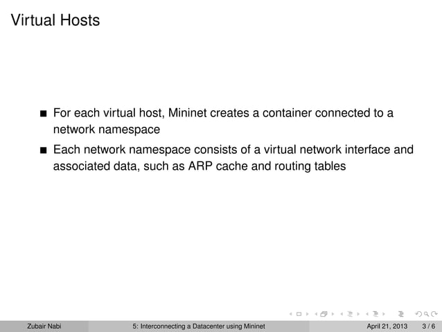 Lab 5: Interconnecting a Datacenter using Mininet | PPT