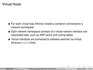 Lab 5: Interconnecting a Datacenter using Mininet | PPT