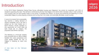 2026 Calgary Olympics: Container Homes Feasibility Pitch Book | PDF