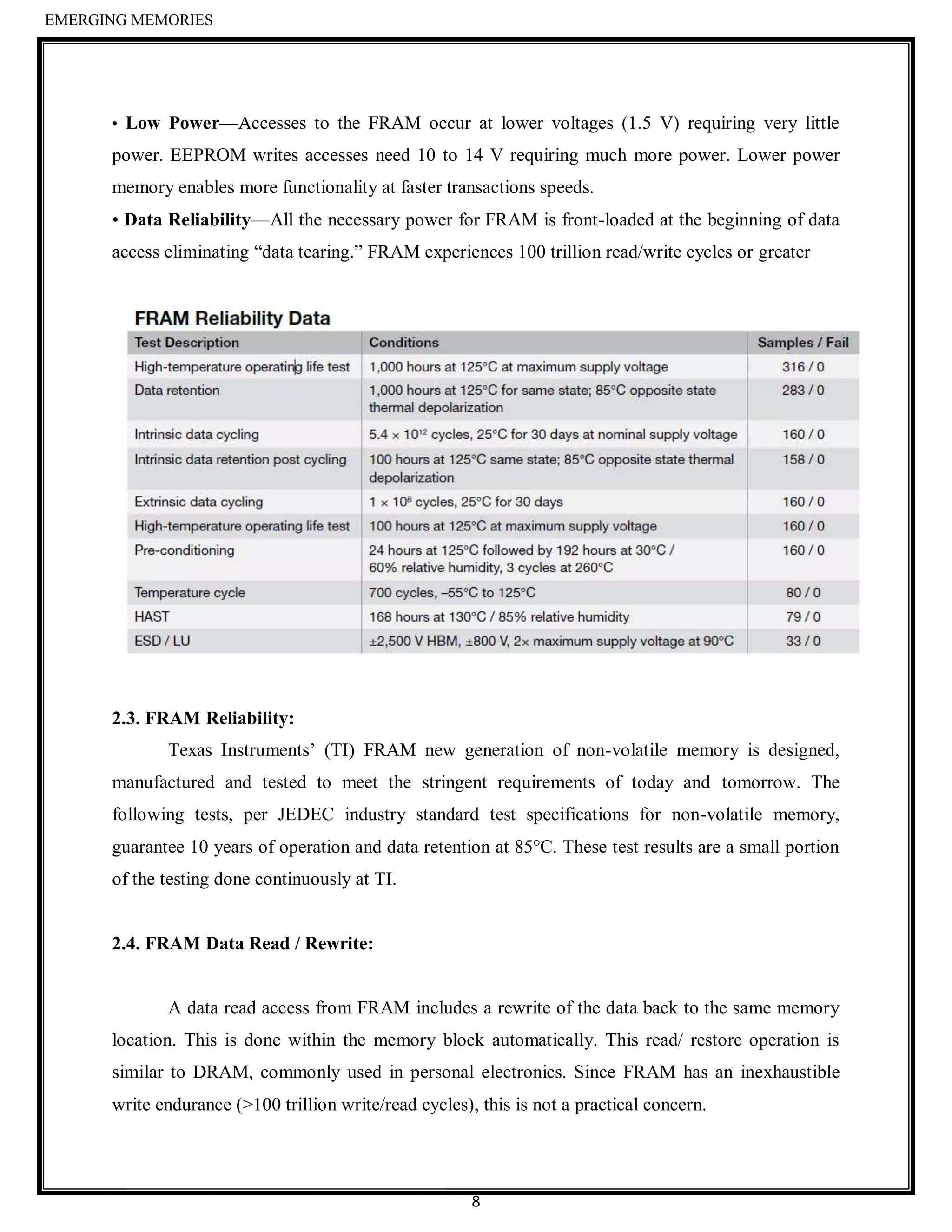 emerging memory technologies Document | PDF