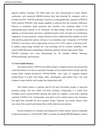 emerging memory technologies Document | PDF