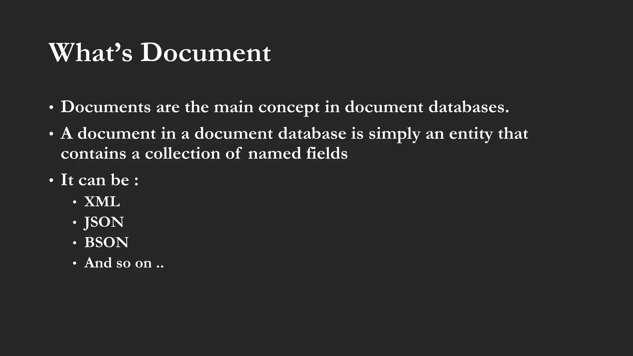 Document Database | PPTX