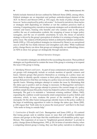 The Intersection of Narrative Policy Analysis and Policy Change Theory ...