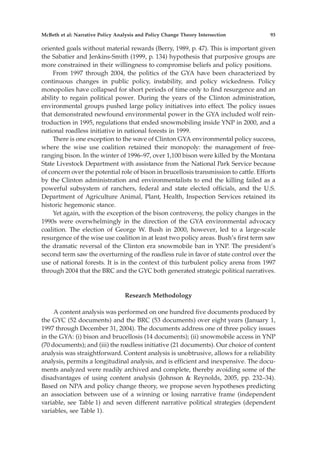 The Intersection of Narrative Policy Analysis and Policy Change Theory | PDF