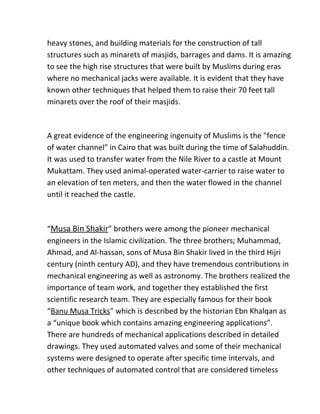 Engineering in Islamic Civilization | RTF