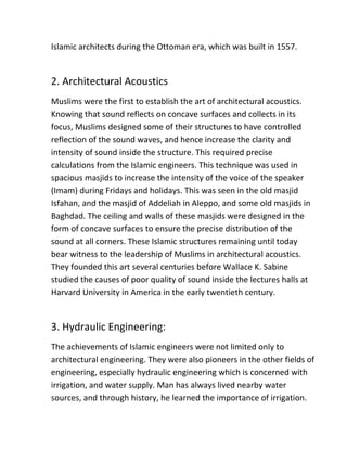 Engineering in Islamic Civilization | PDF