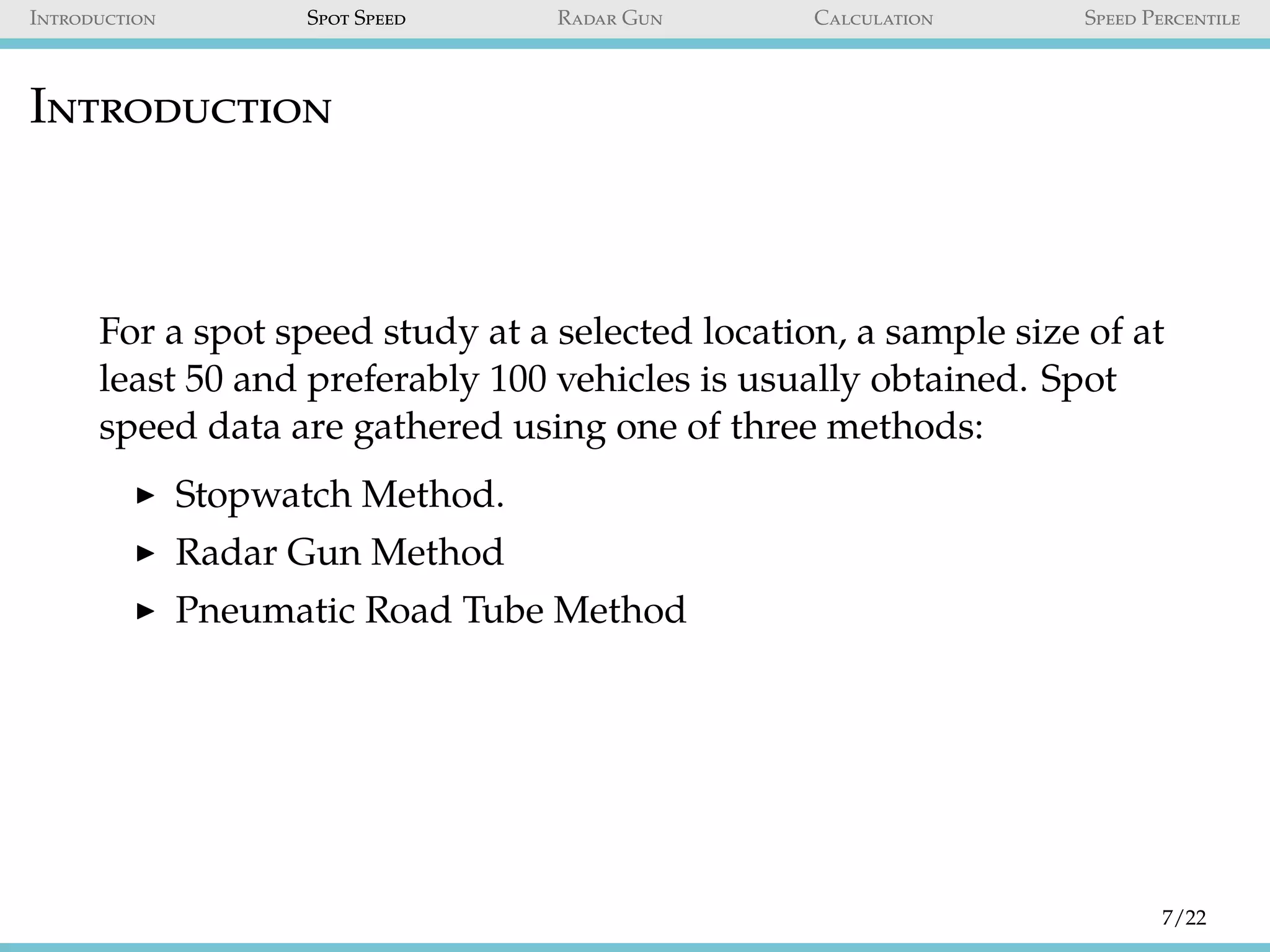Spot Speed Study (Lab) | PDF