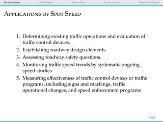 Spot Speed Study (Lab) | PDF