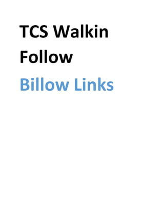 TCS Walkin For Freshers / Exp | PDF