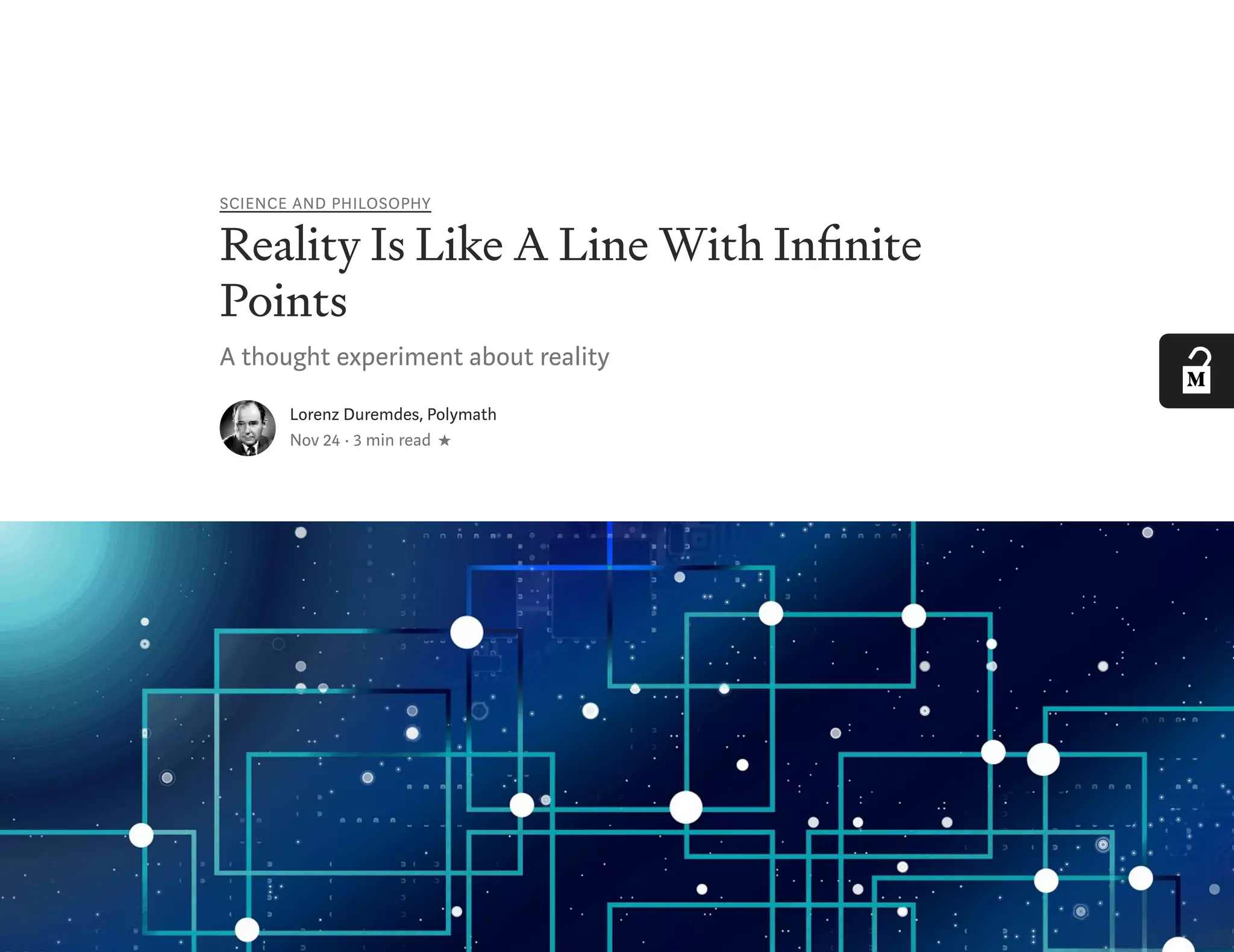 Reality Is Like A Line With Infinite Points: A thought experiment about ...
