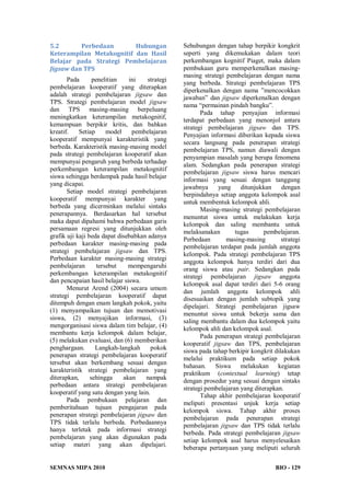 Hubungan keterampilan metakognitif dan hasil belajar matapelajaran IPA ...