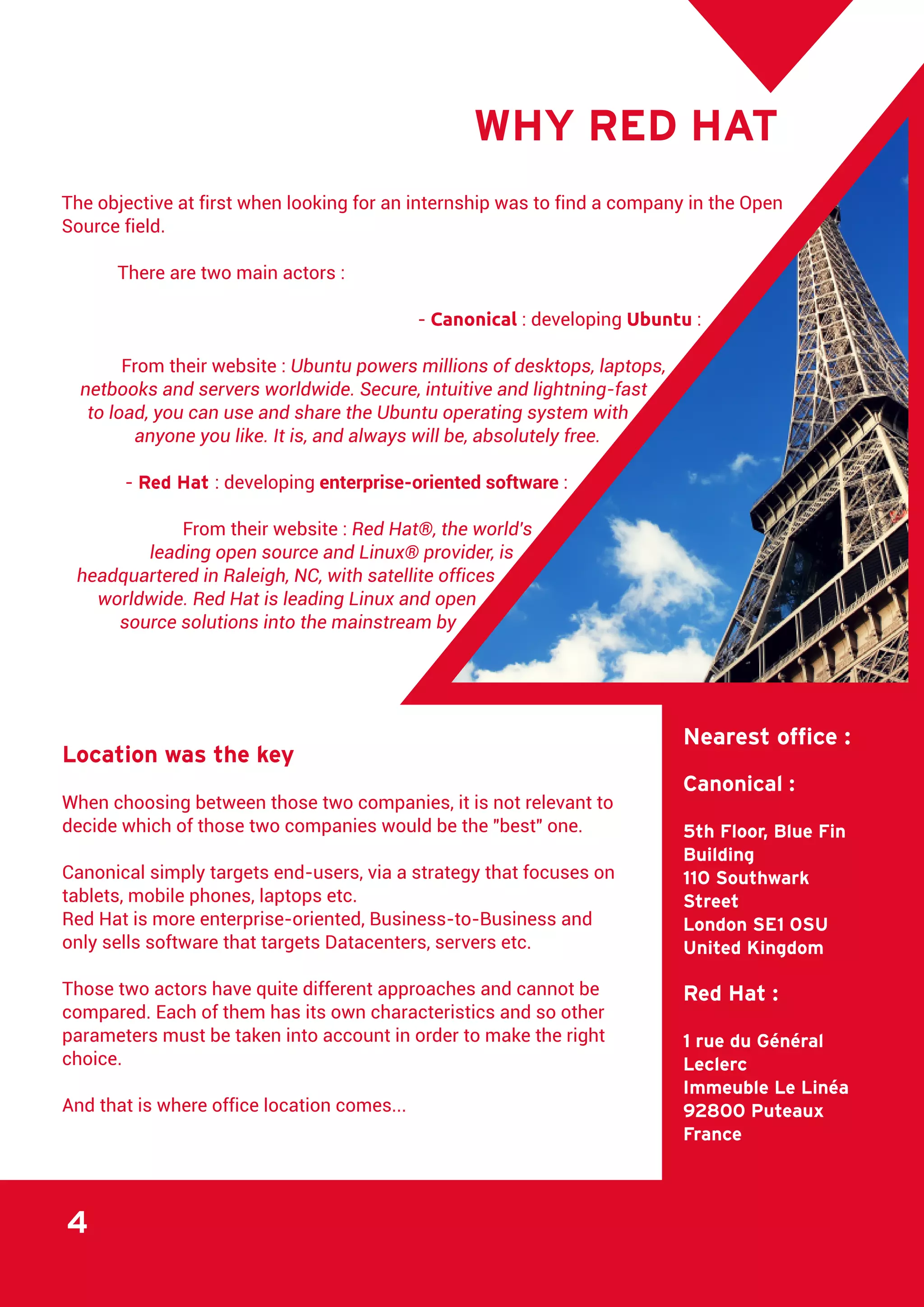 Red Hat Internship report | PDF