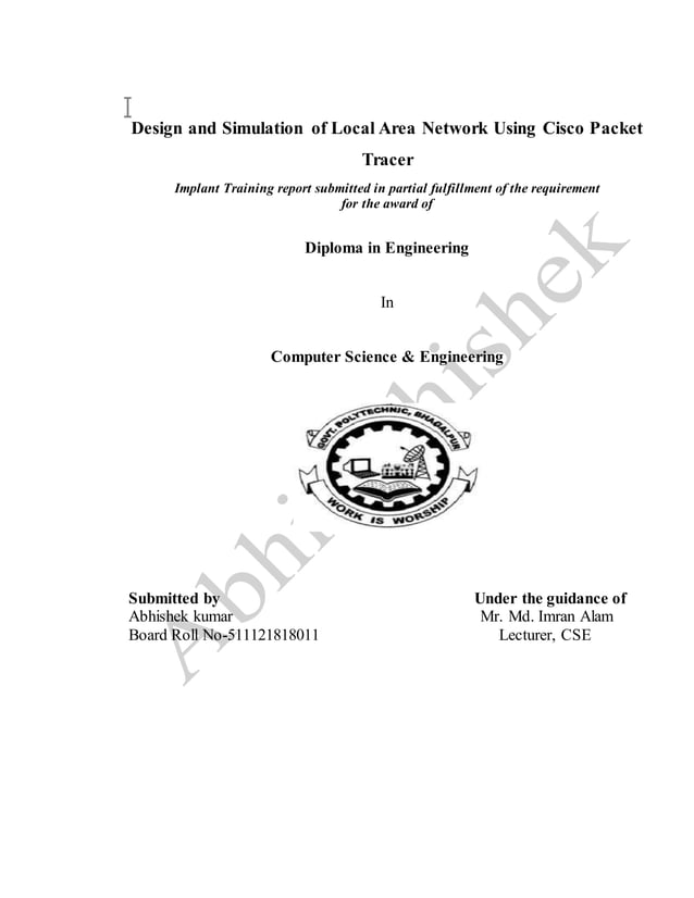 Design And Simulation Of Local Area Network Using Cisco Packet Tracer Pdf