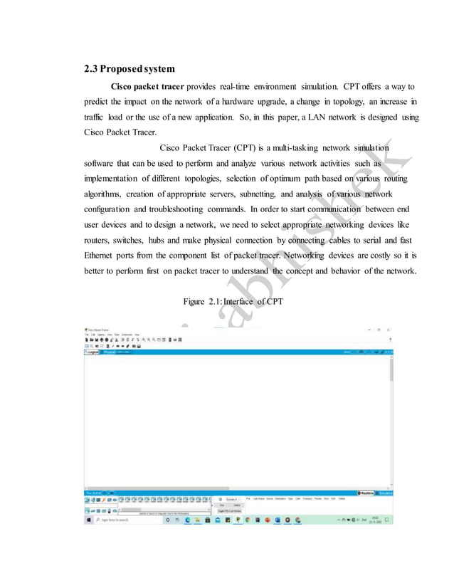 Design and Simulation of Local Area Network Using Cisco Packet Tracer | DOCX