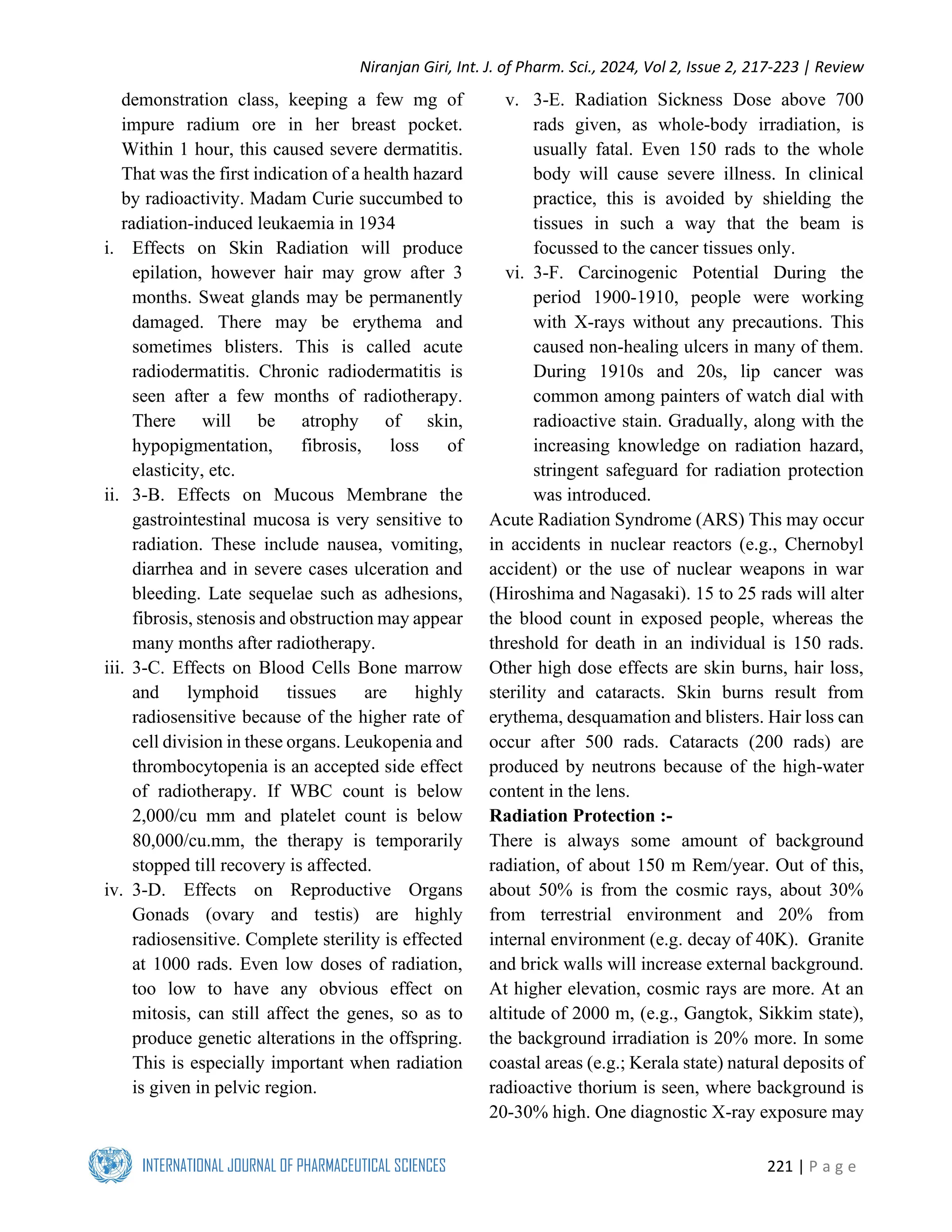 Review Article:- A REVIEW ON RADIOISOTOPES IN CANCER THERAPY | PDF
