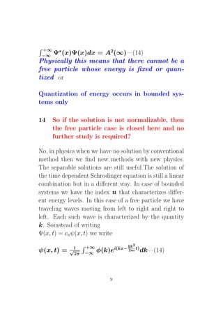 What are free particles in quantum mechanics | PDF | Physics | Science