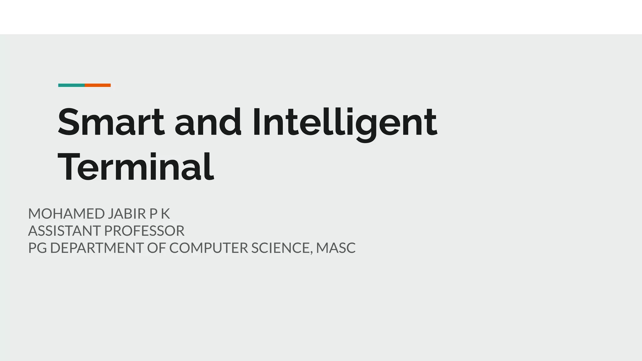Smart and Intelligent Terminal | PDF