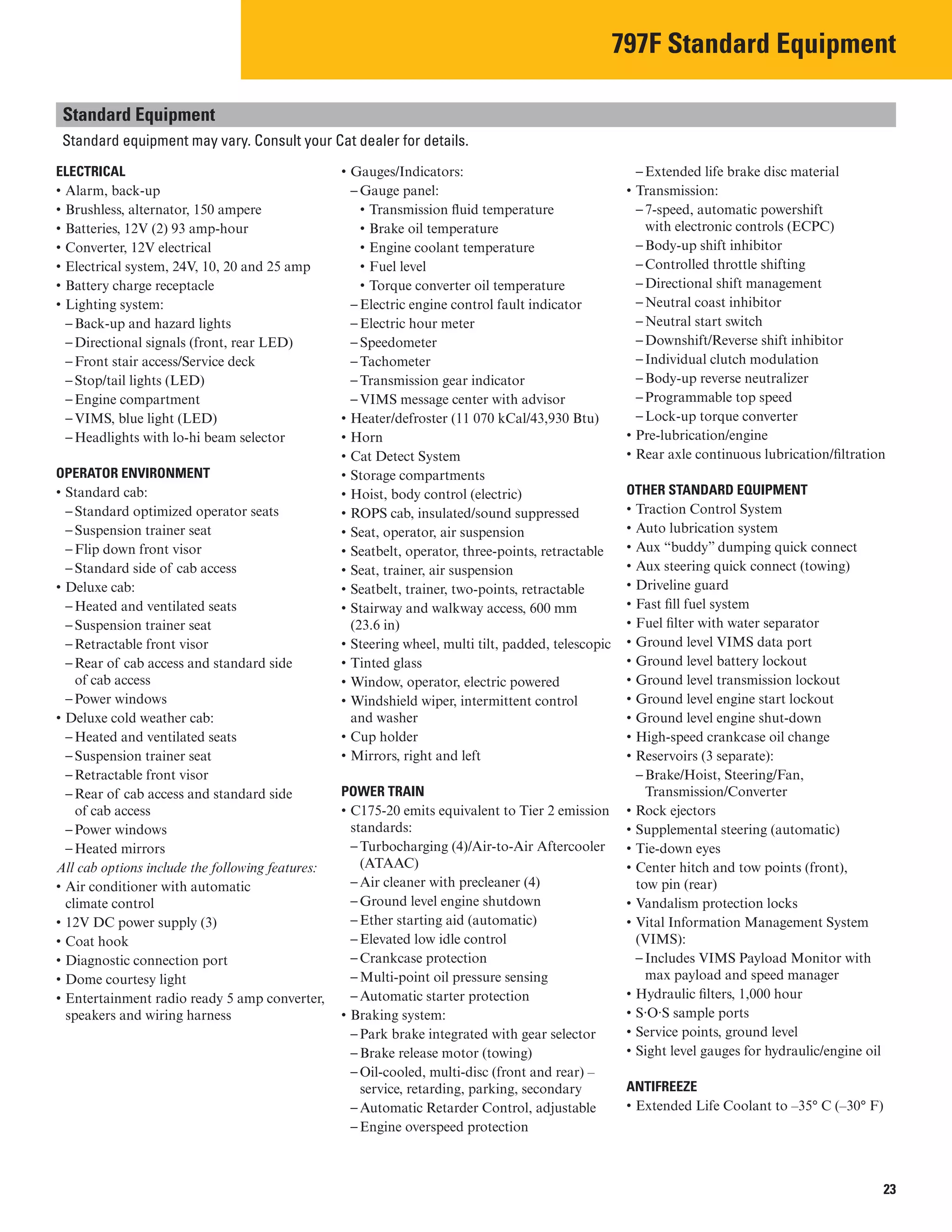CAT 797 Brochure | PDF