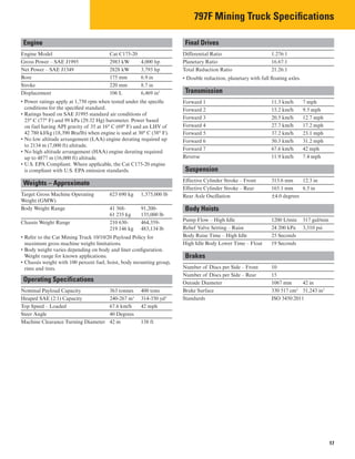 CAT 797 Brochure | PDF | Performance Cars | Auto Type