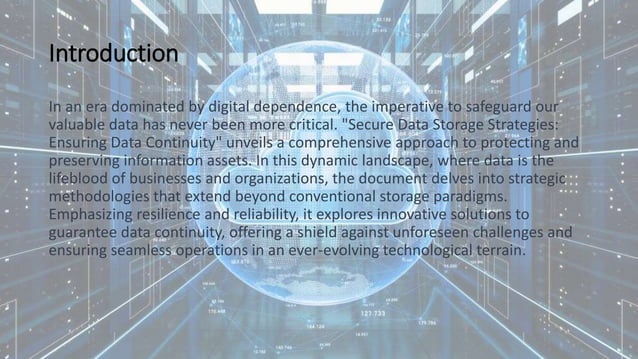 Secure Data Storage Strategies: Ensuring Data Continuity | PPT