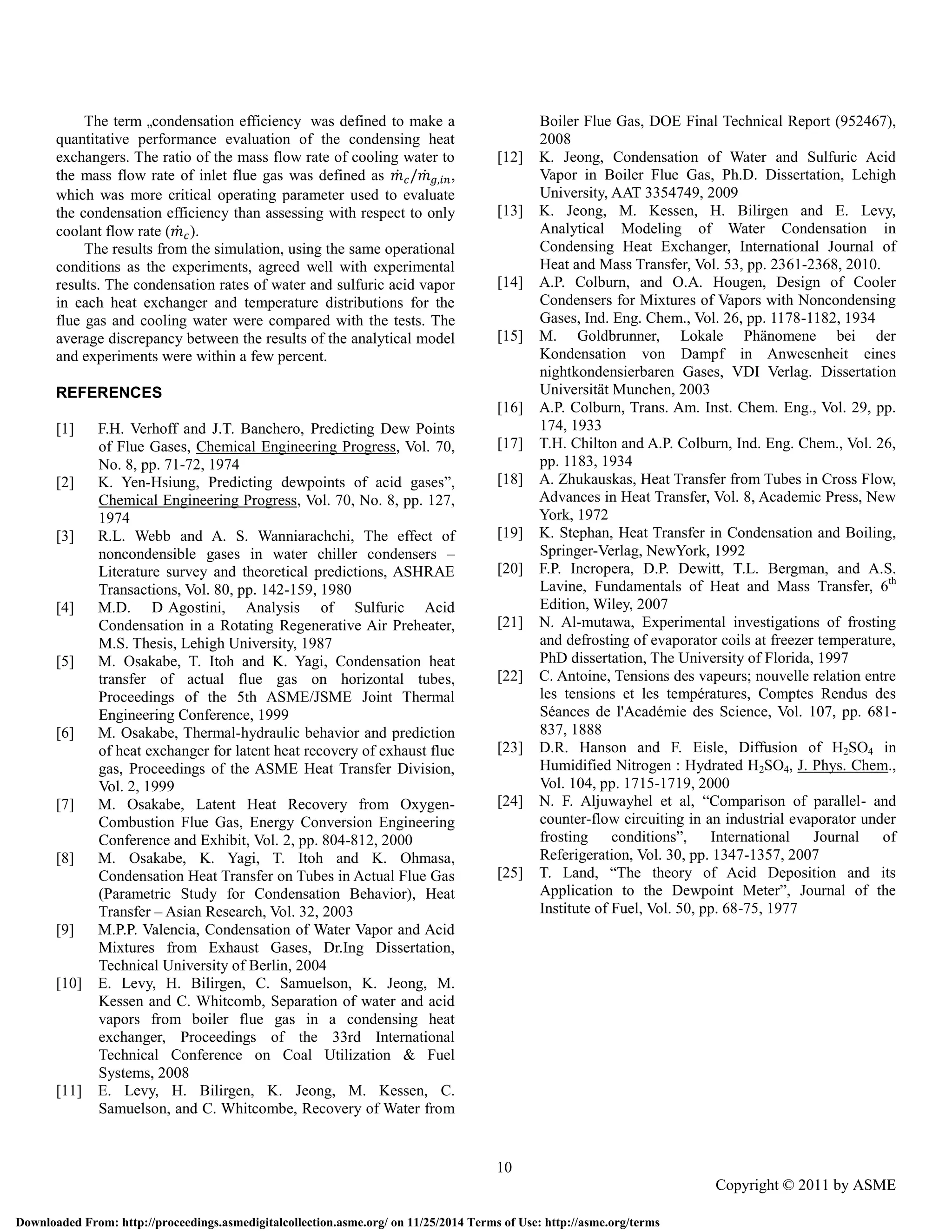 NUMERICAL SIMULATIONS OF HEAT AND MASS TRANSFER IN CONDENSING HEAT ...