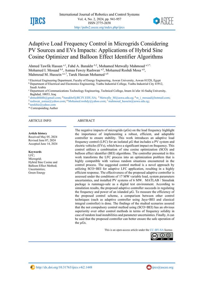 adaptive load frequency control of microgrid | PDF adaptive load frequency control of microgrid | PDF