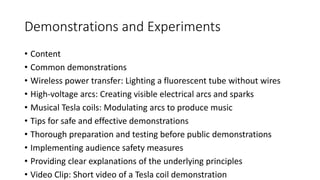 TESLA COIL INFORMATION AND SCIENCE BEHIND TESLA COIL | PPTX