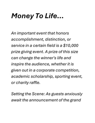 Money To Life With A Lots Of Prize Money | PDF