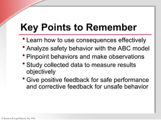 Behavior based safety techniques for leadership | PPT