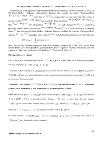 SPECTRAL THEORY AND FUNCTIONAL CALCULI IN THE REFLEXIVE BANACH SPACES | PDF