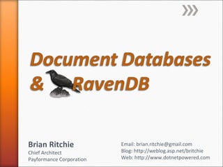 Document Databases & RavenDB | PPT