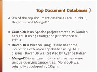 Document Databases & RavenDB | PPT