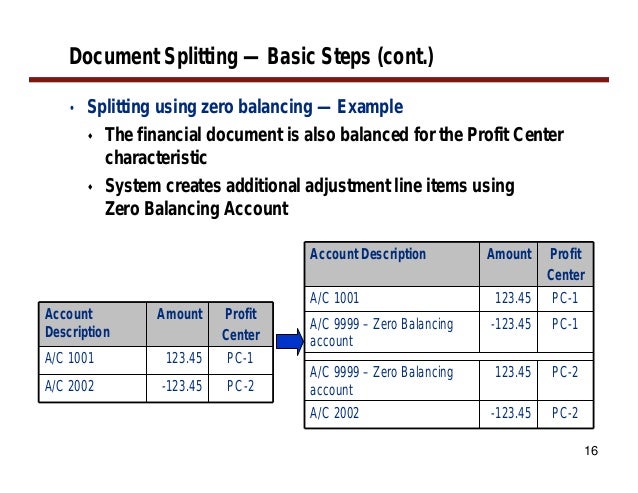 Document splitting-in-new-general-ledger