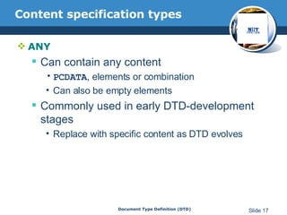 Document Type Definition | PPT