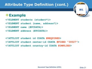 Document Type Definition | PPT
