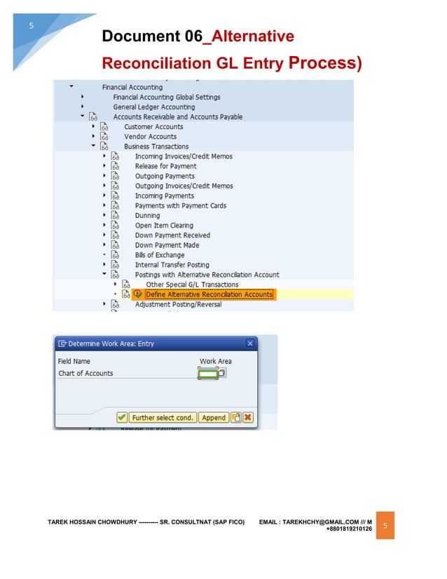 Document 06 Alternative reconciliation GL entry process in SAP | PDF