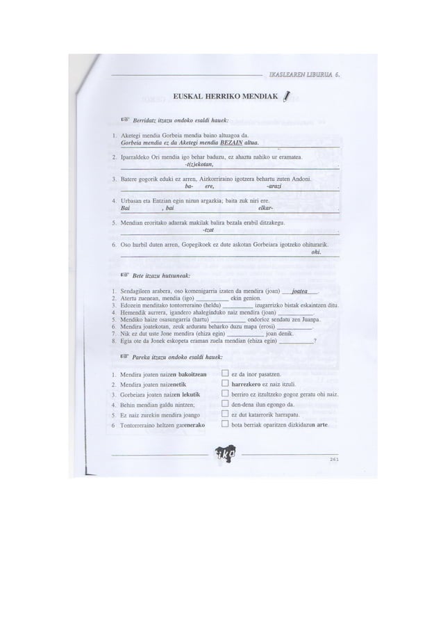 Gabonetako Etxeko lanak | PDF