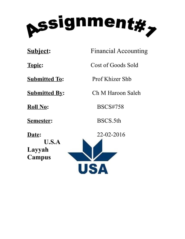 Assignment Format Fornt Page | DOC