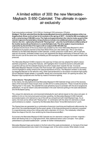 Mercedes-Maybach S 650 Cabriolet - Press Release | DOCX