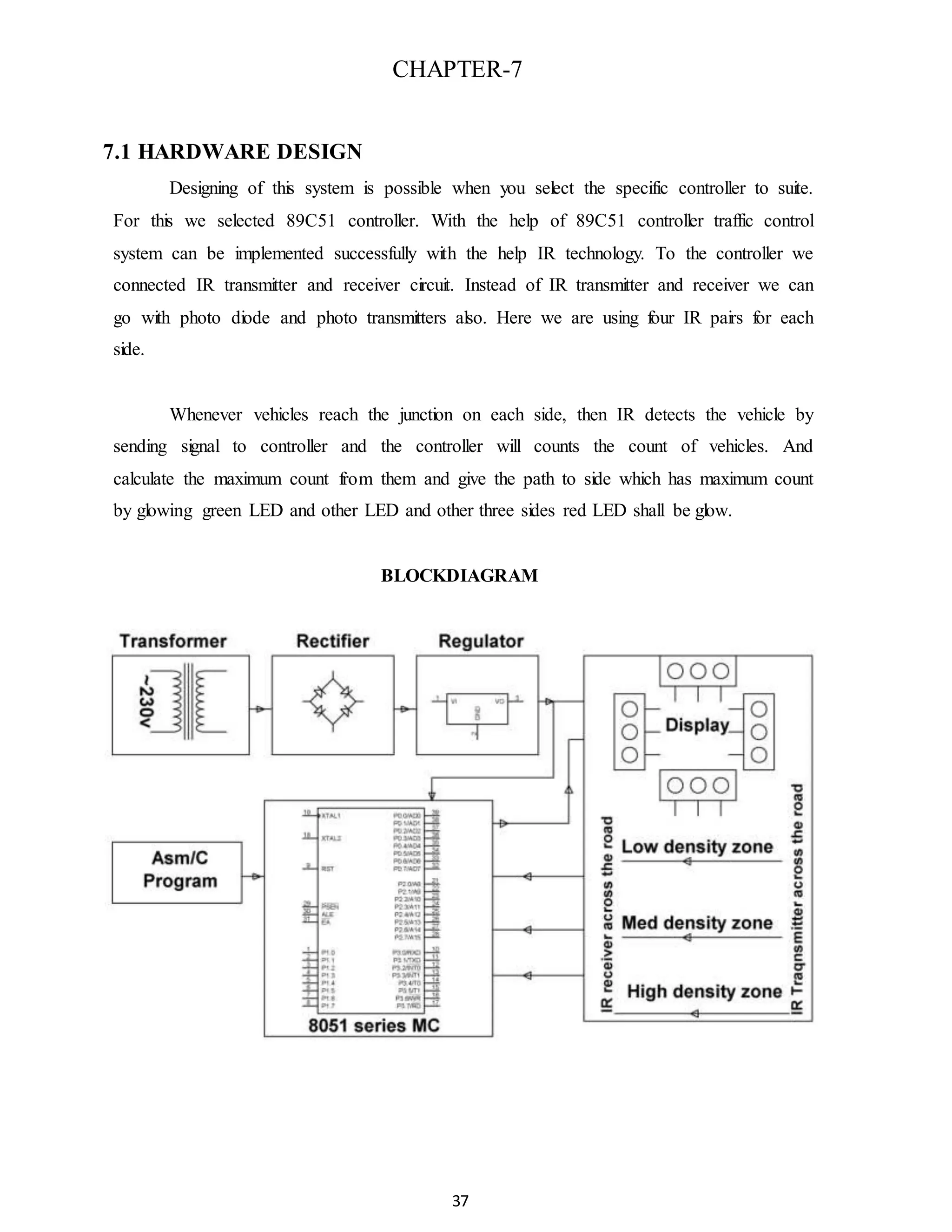 density based traffic control system with mannual override | DOCX