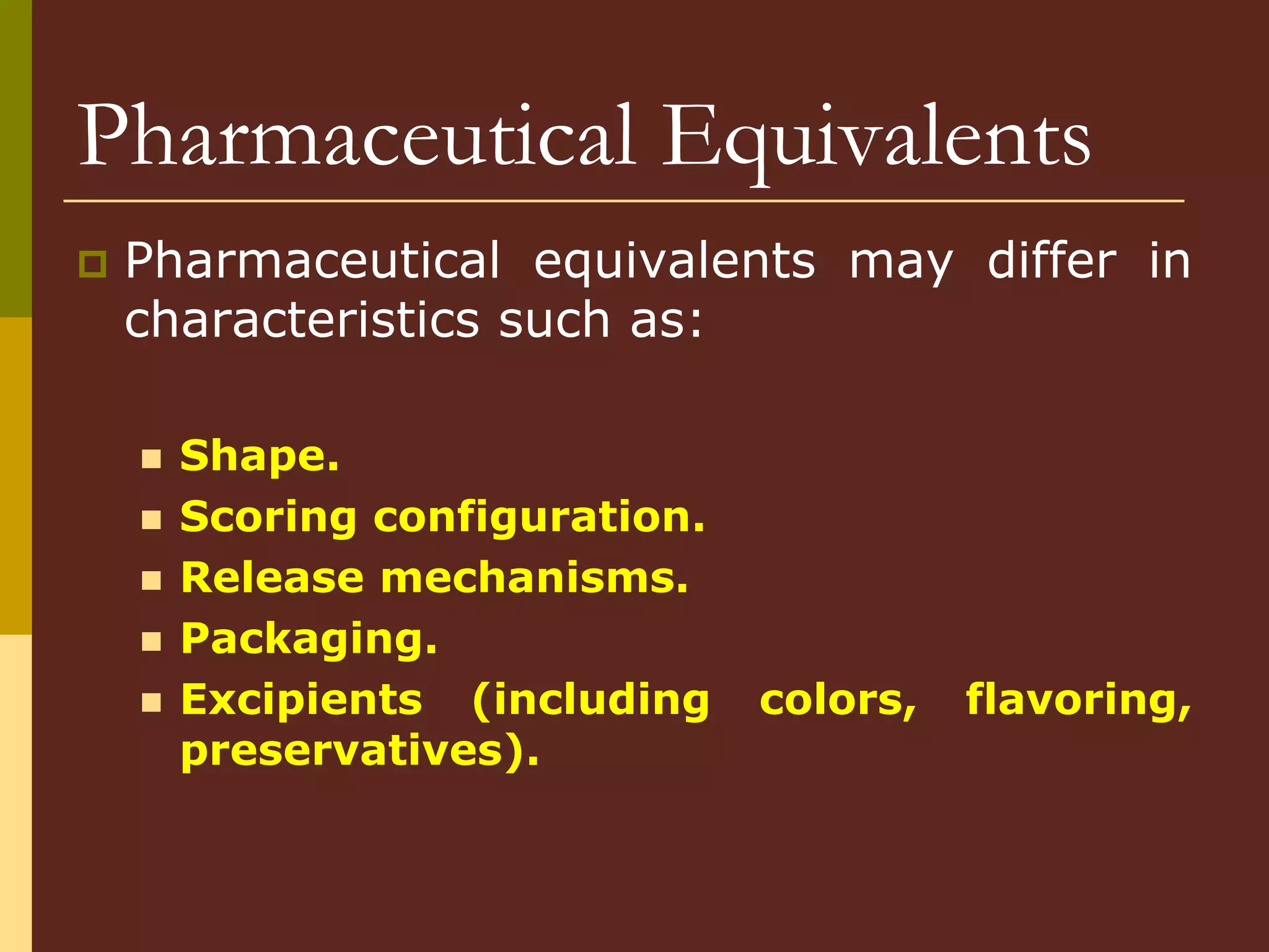 Pharmacokinetics / Biopharmaceutics - Bioavailability and ...
