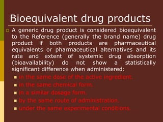 Pharmacokinetics / Biopharmaceutics - Bioavailability and ...