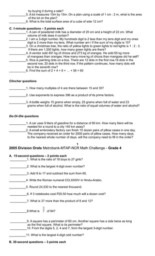 Grade 4 MTAP Reviewer | PDF