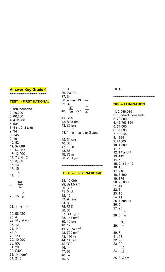 Grade 4 MTAP Reviewer | PDF