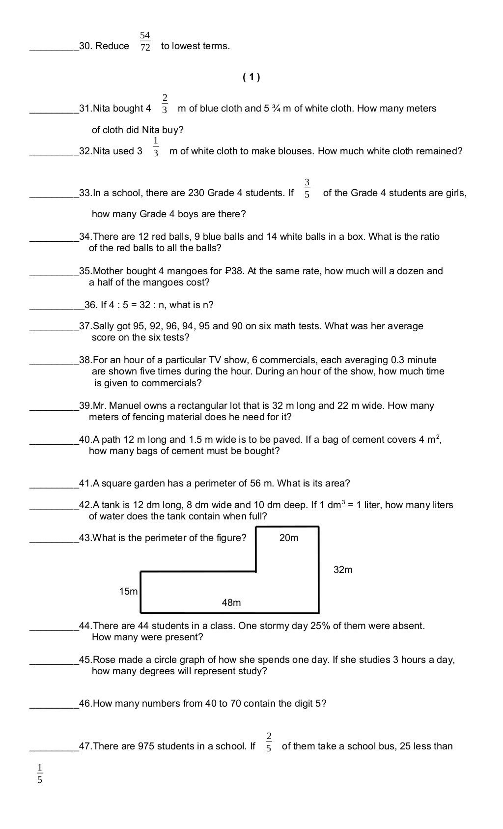 Grade 4 MTAP Reviewer