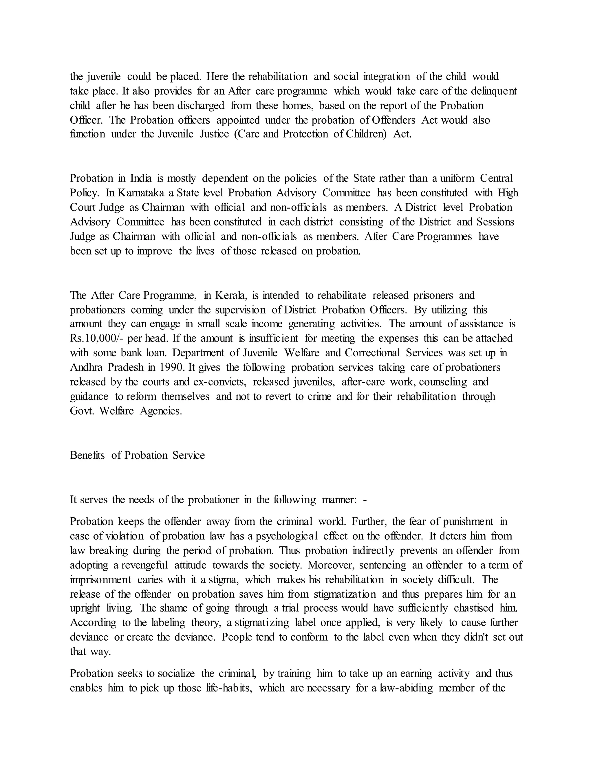 provation of offender act and crpc | DOCX