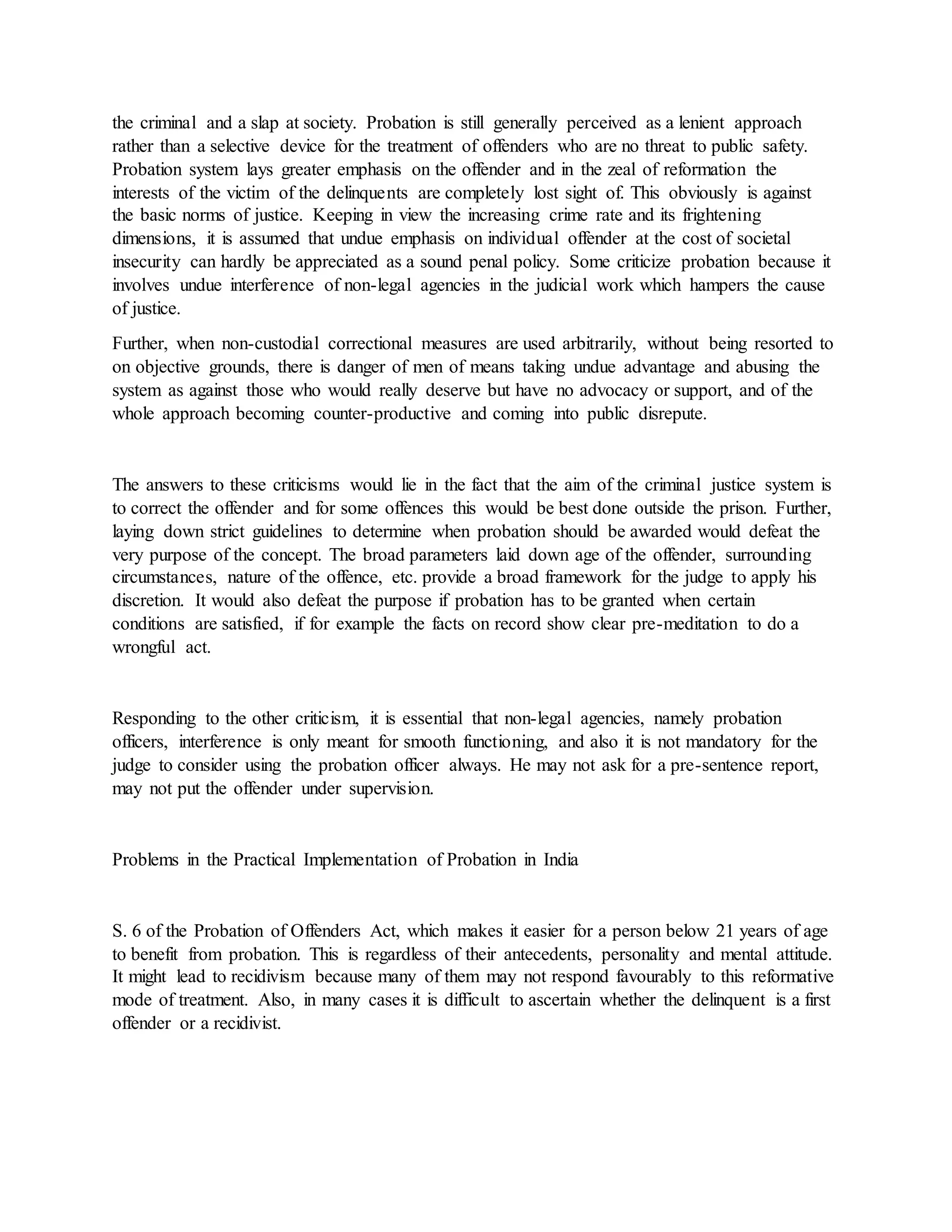 provation of offender act and crpc | DOCX