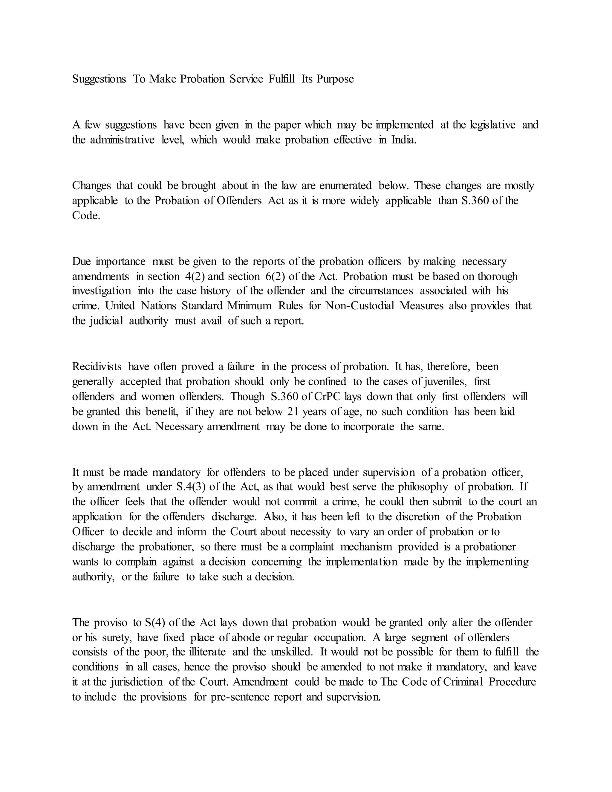 provation of offender act and crpc | DOCX