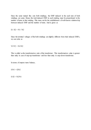 Presentation report of transformer | DOCX